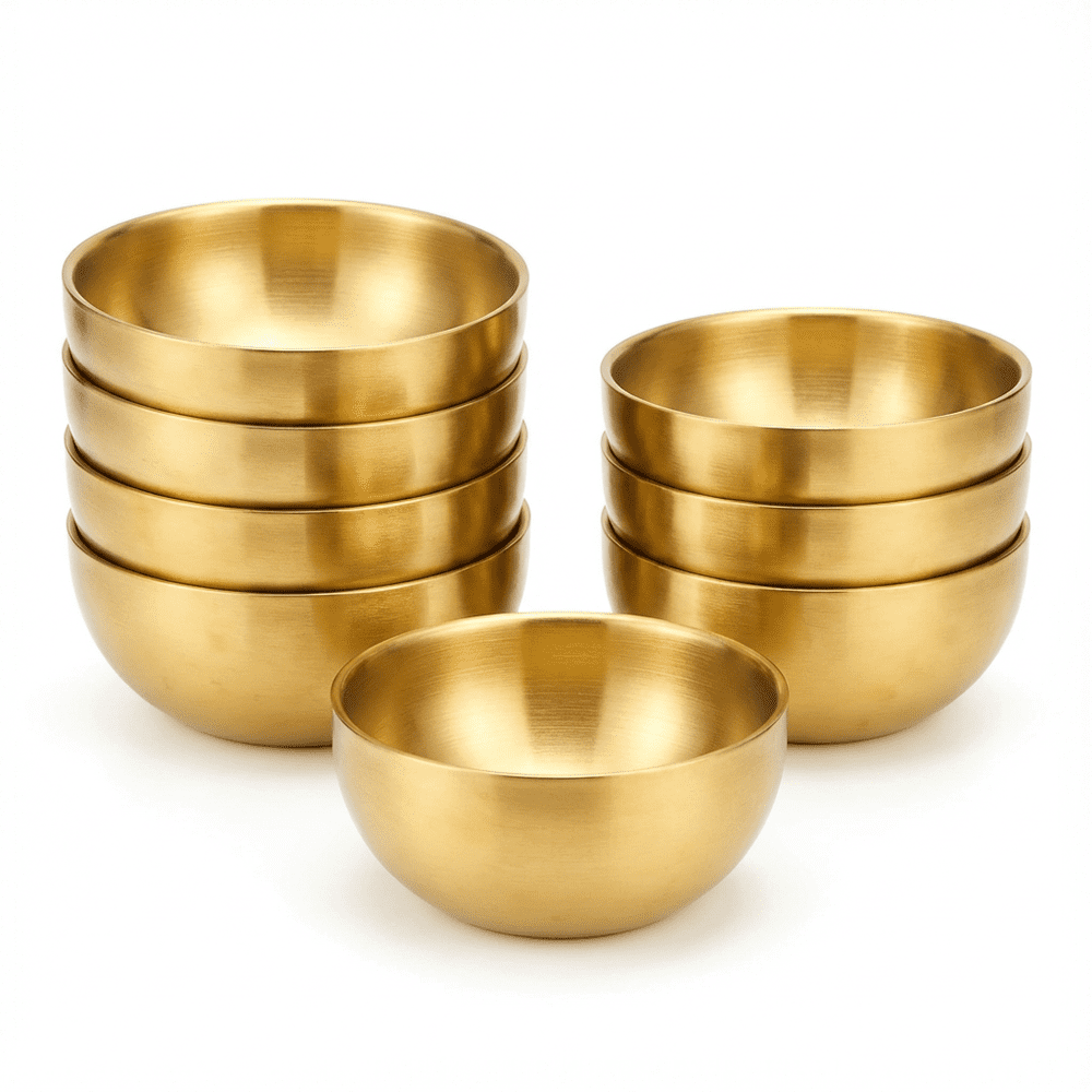 Stainless Steel Salad Bowls Set, 304 Grade, Rust-Resistant, Perfect For ...