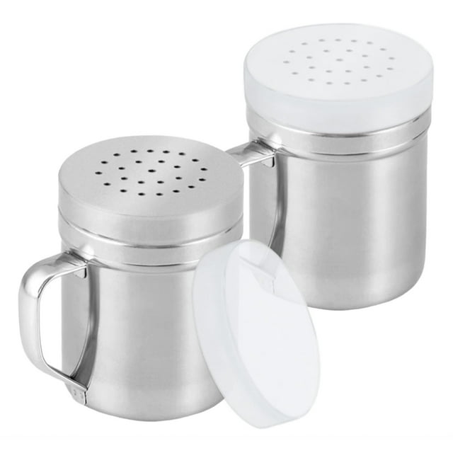 Stainless Steel Salt Pepper Dredge Shaker, Seasoning Spice Container ...