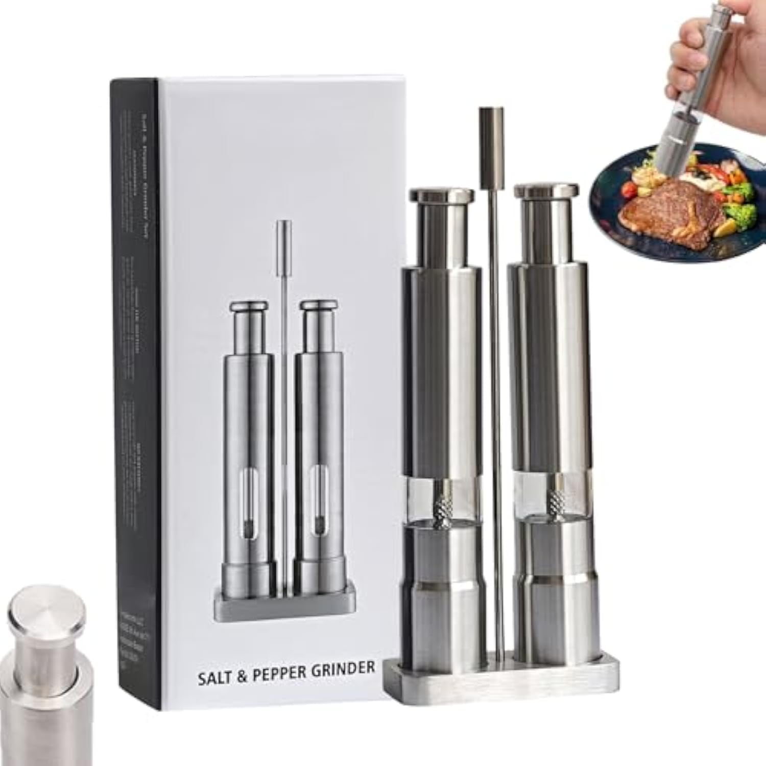 Stainless Steel Salt and Pepper Grinder, 2025 New Salt and Pepper ...