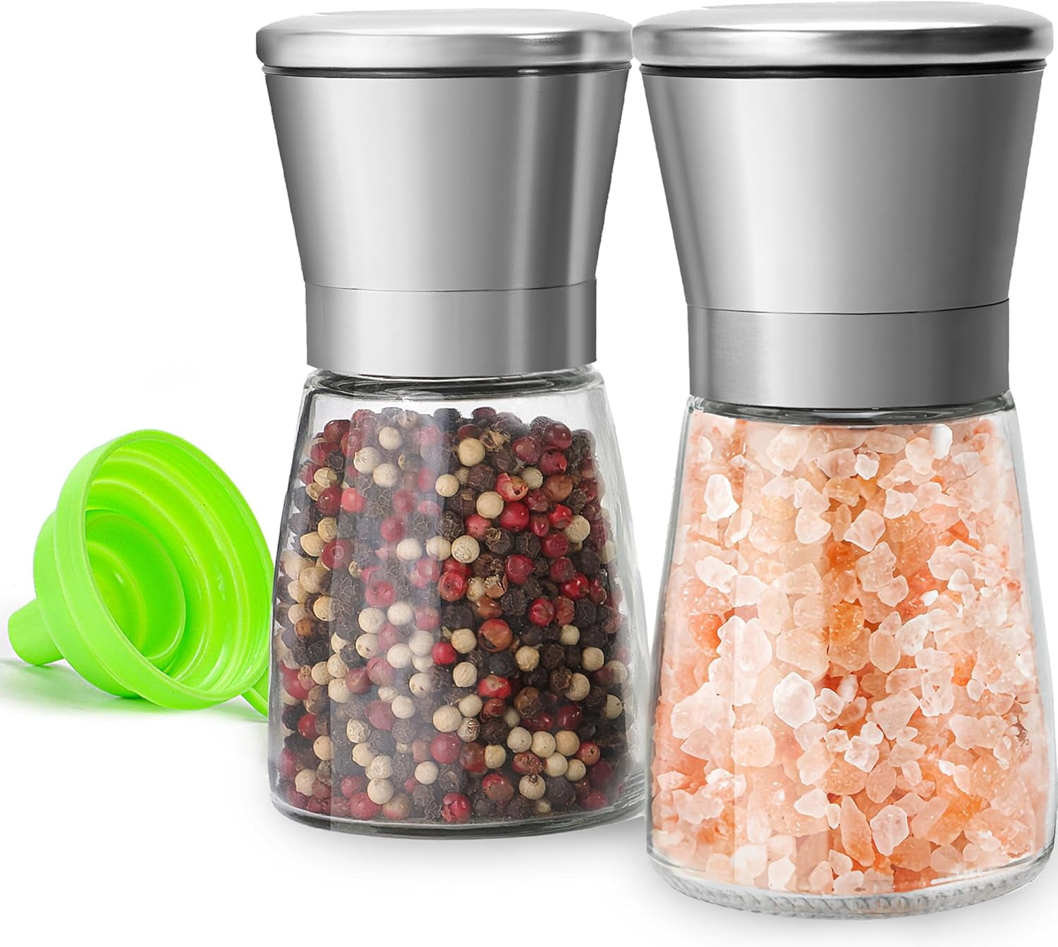Stainless Steel Salt and Pepper Grinder Set of 2 - Pepper Mill & Salt ...