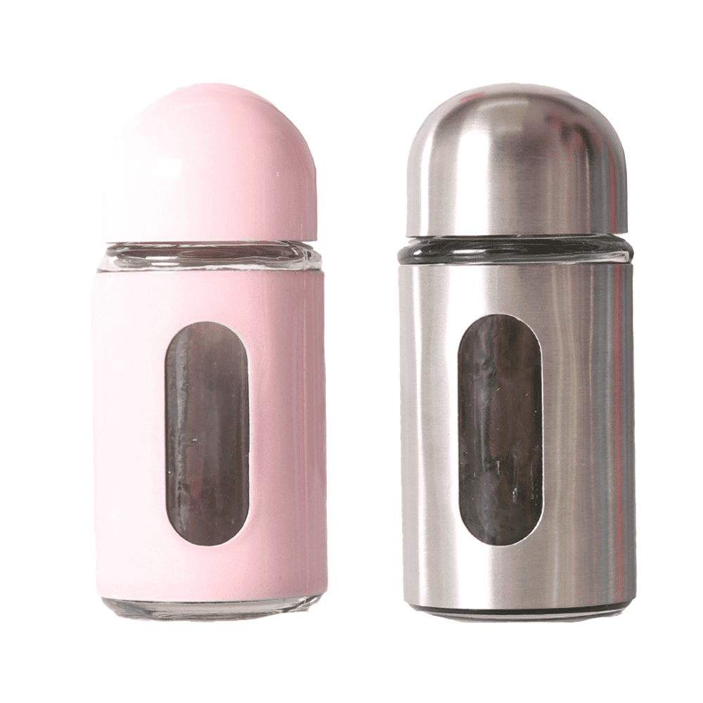 Stainless Steel Salt and Pepper Grinder Glass Pepper Mill Pepper Shaker ...
