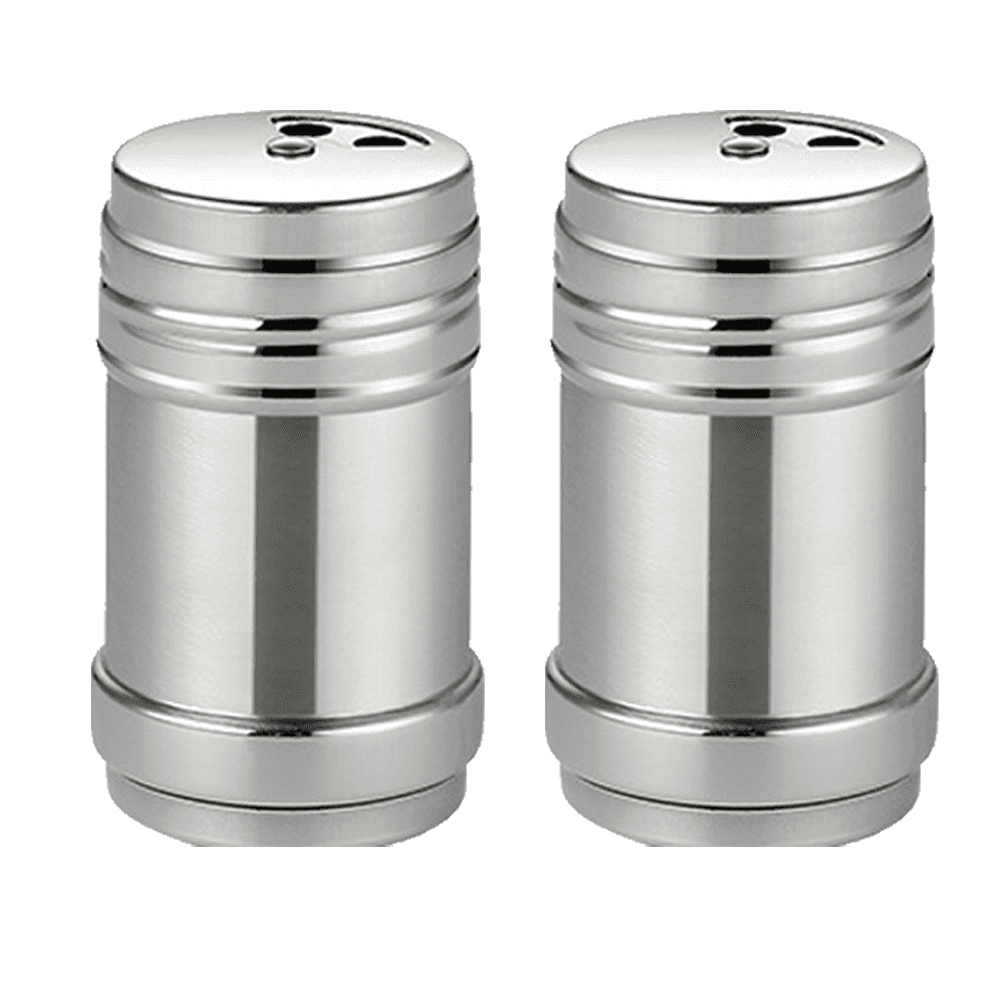 Stainless Steel Salt and Pepper Shakers Set for Kitchen Condiments ...