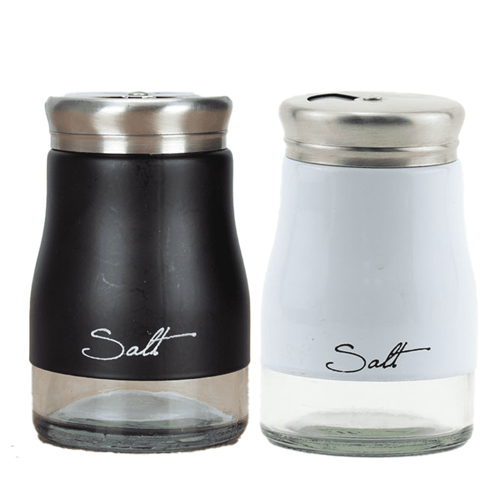 Stainless Steel Salt and Pepper Shakers with Glass Bottom, Modern ...