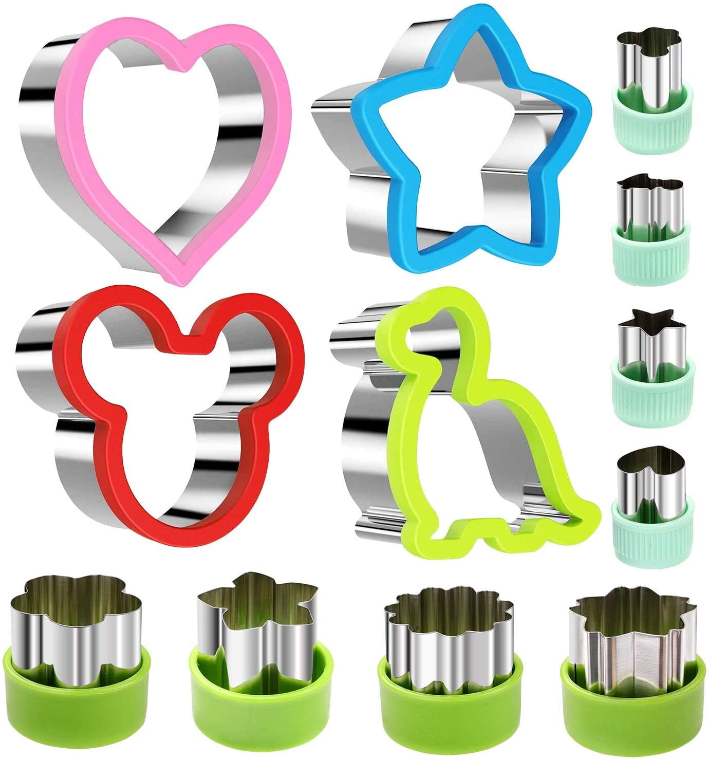 Stainless Steel Sandwiches Cutter set Mickey Mouse Dinosaur Heart Star ...