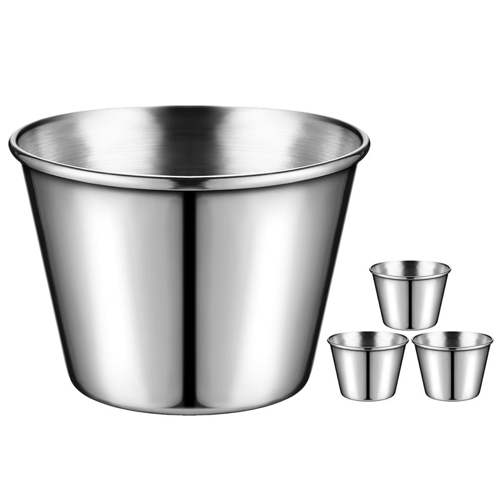 Stainless Steel Sauce Cup Dipping Dish Tomato Container Dressing ...