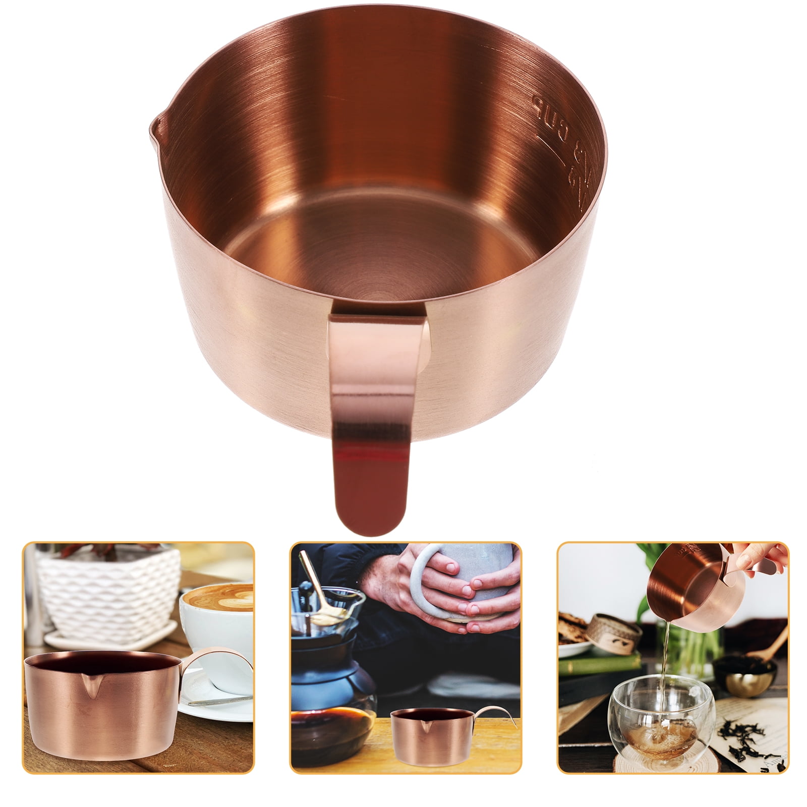 Stainless Steel Sauce Cup Milk Cream Pitcher Travel Coffee Cups Coffee ...