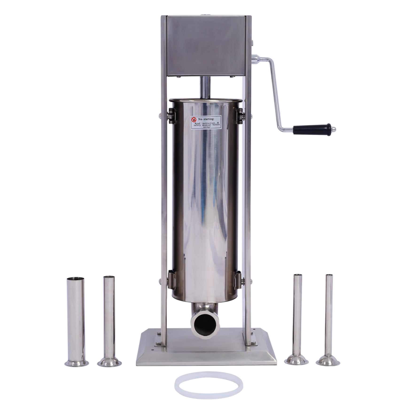 Stainless Steel Sausage Stuffer, 7LB Vertical Sausage Maker with 4 ...