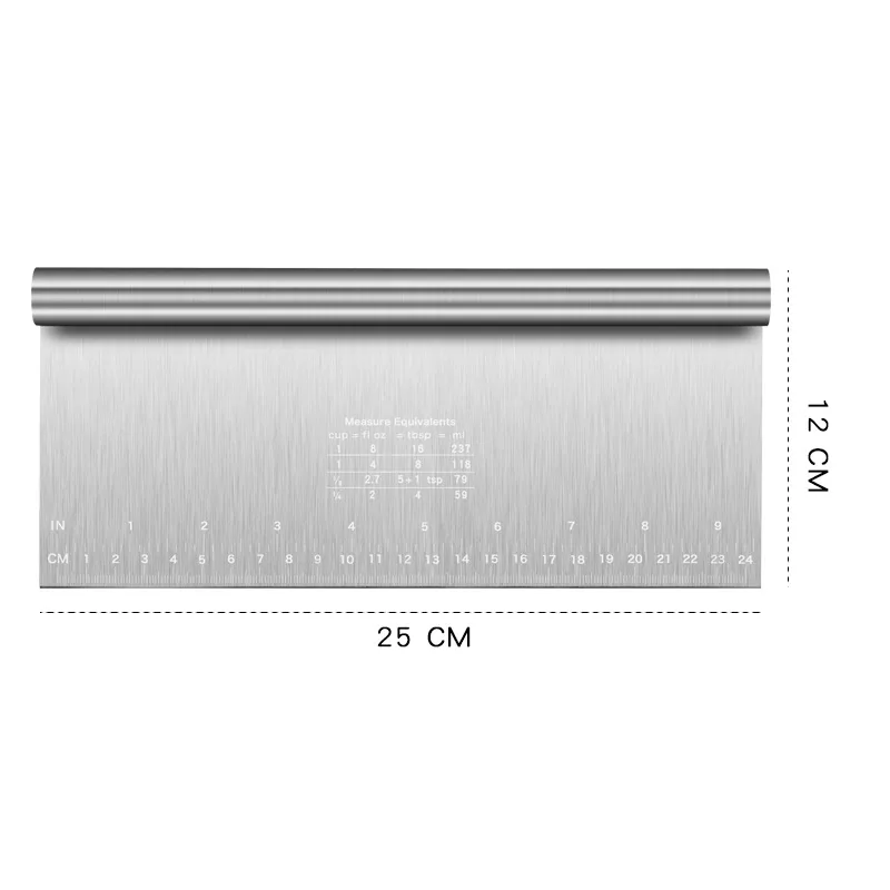 Stainless Steel Scale Cake Scraper DIY Dough Pastry Spatulas ...