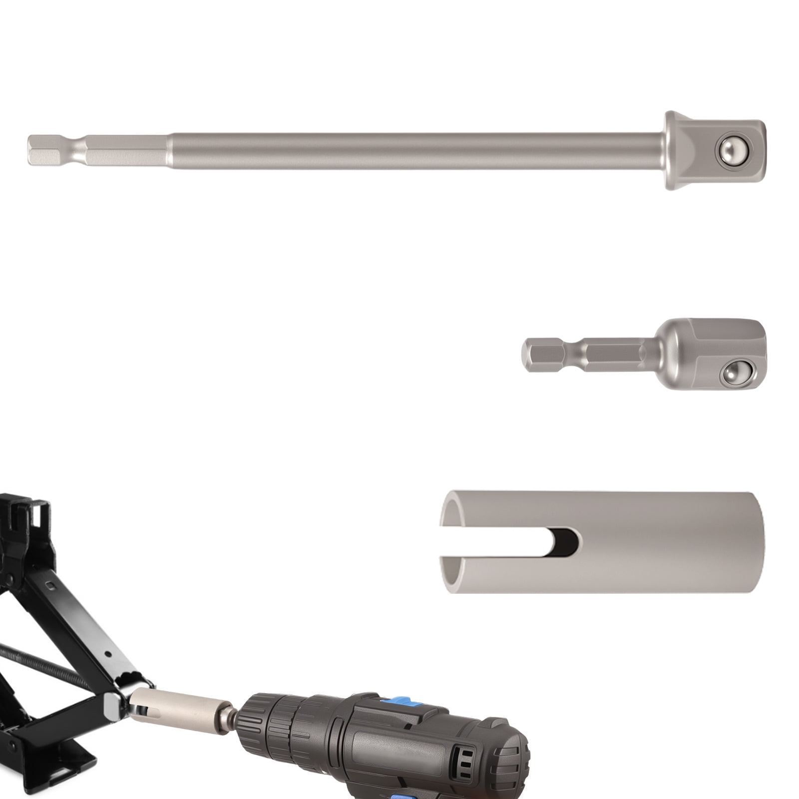 Stainless Steel Scissor Jack Slotted Drill Adapter Precise Control ...