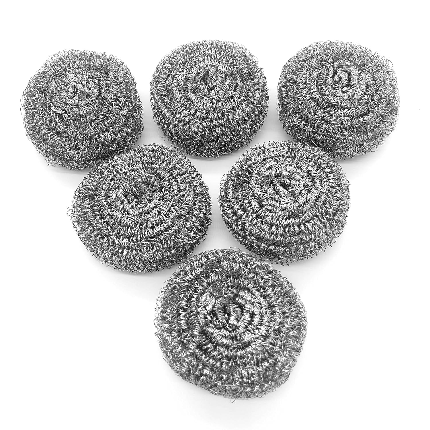 Stainless Steel Scourers Set of 6, Heavy Duty Metal Scourers for ...