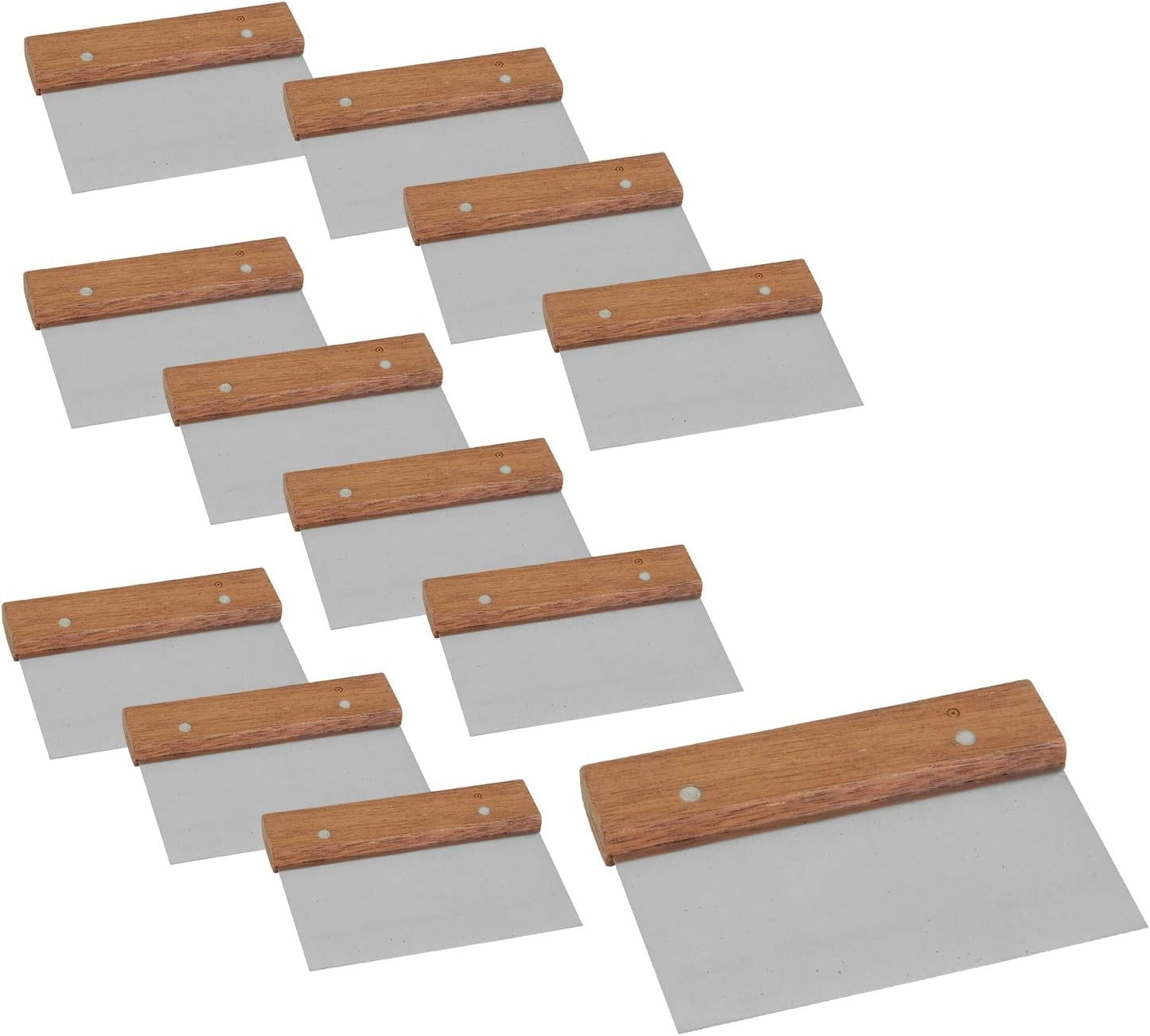 Stainless Steel Scraper, Chopper Dough with Wooden Handle for Bakeware ...