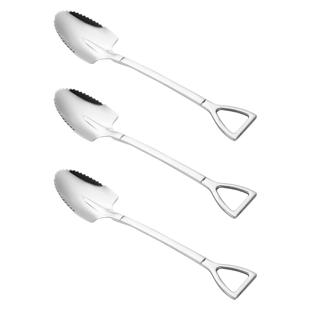 Stainless Steel Scraper Grapefruit Spoons Serrated Edges Scoops 304 ...