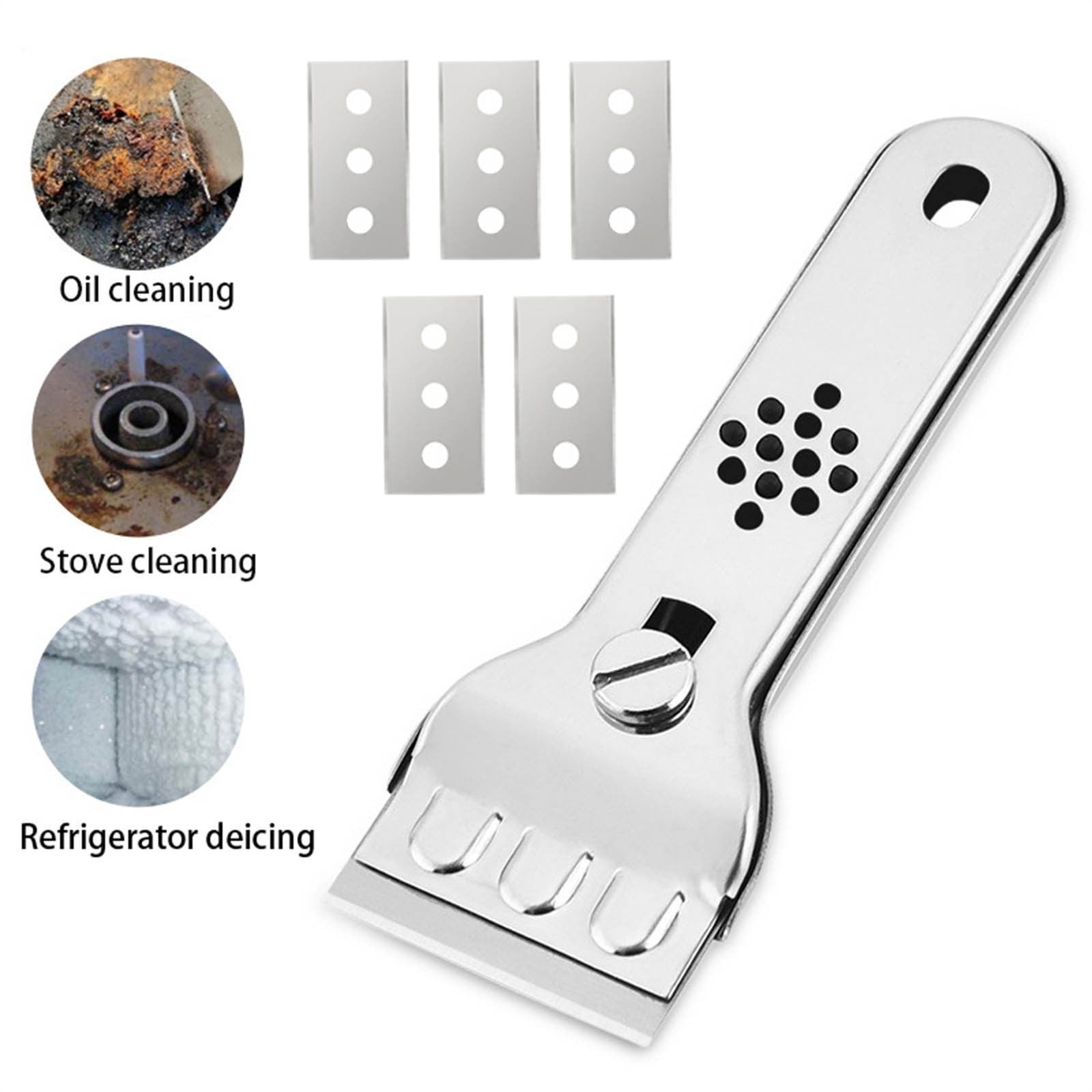 Stainless Steel Scraper, Oven Scraper Tool,Induction Hob, Stoves,None ...