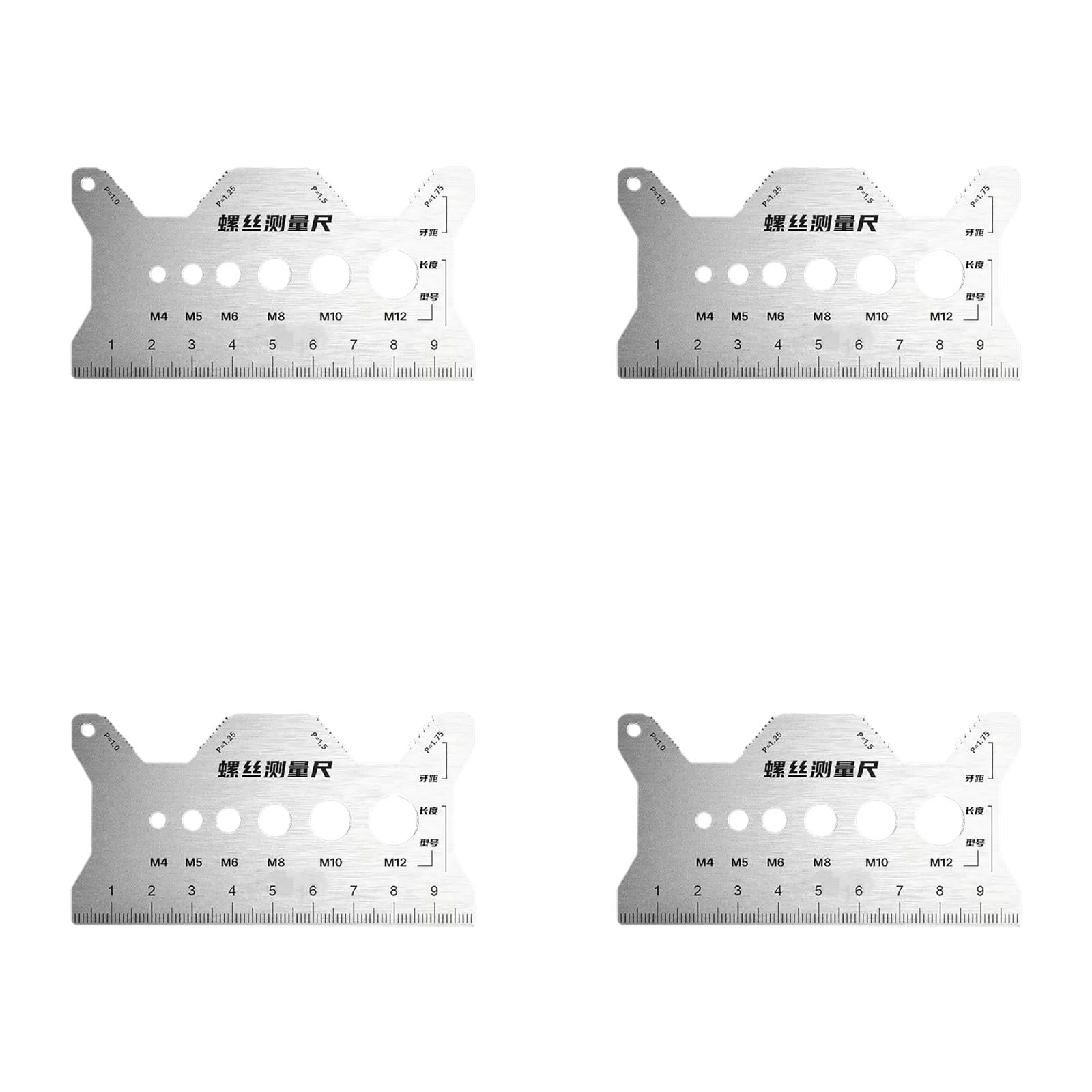 Stainless Steel Screw Thread Gauge Card Multifunctional Measurement ...