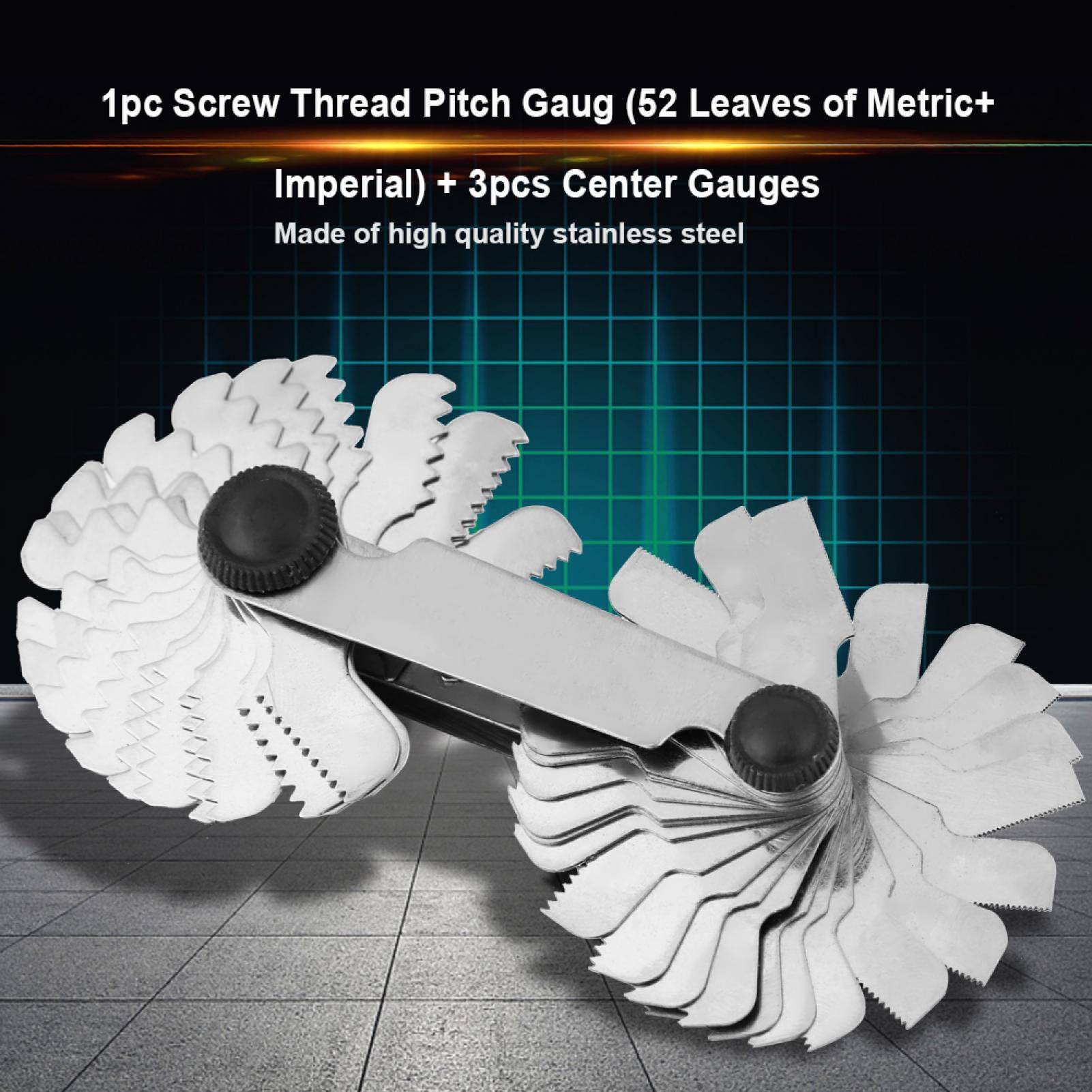 Stainless Steel Screw Thread Pitch Set with Center , 60/55 degrees ...