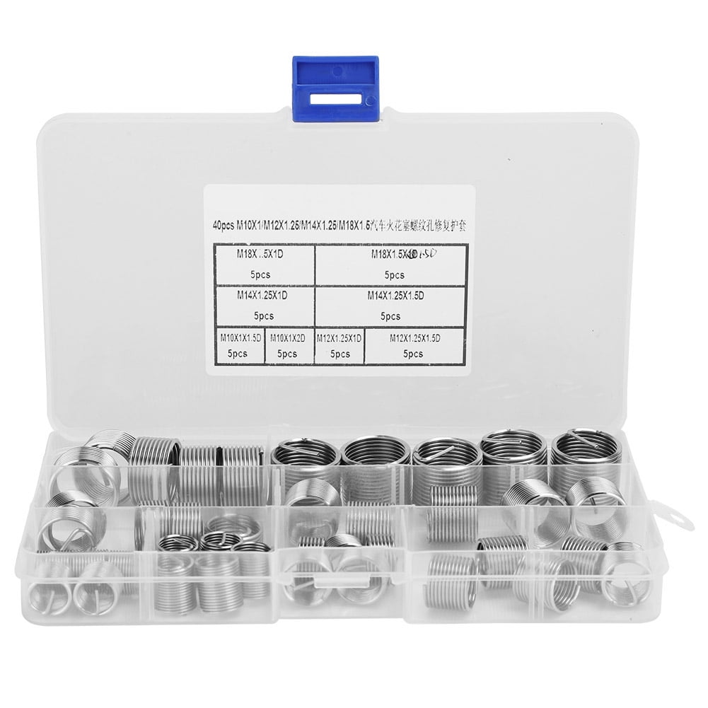 Stainless Steel Screw Thread Repair Kit - 40-Piece Set - Walmart.com