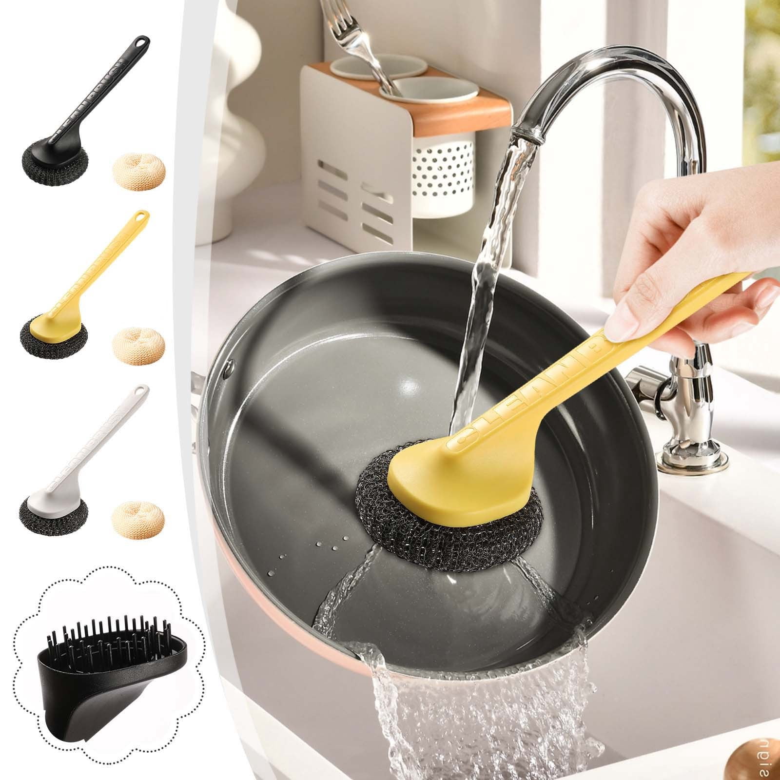 Stainless Steel Scrubber for Pots and Pans, Heavy Duty Cleaning Ball ...