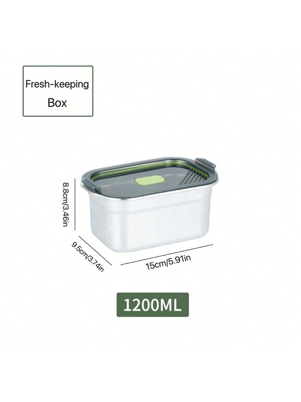 Stainless Steel Sealed Food Storage Box With Lid, Reusable And Portable ...