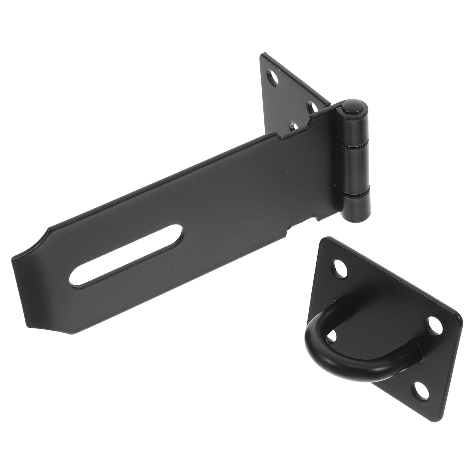 Black Stainless Steel Gate Lock Hasp Latch for Home Use Strong Secure ...