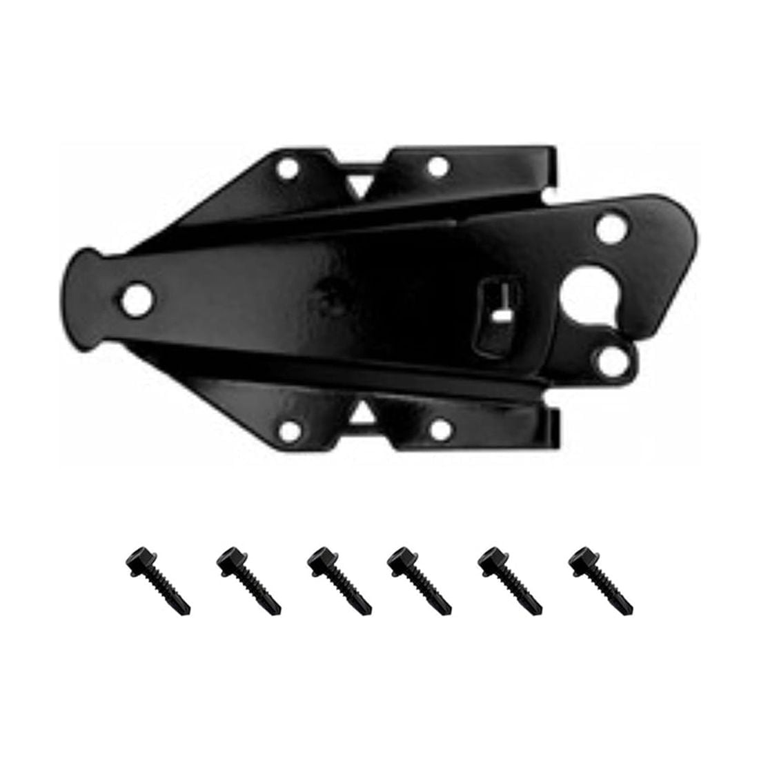 Stainless Steel Self-Latching, Pad-Lockable Latch in Black for Vinyl ...