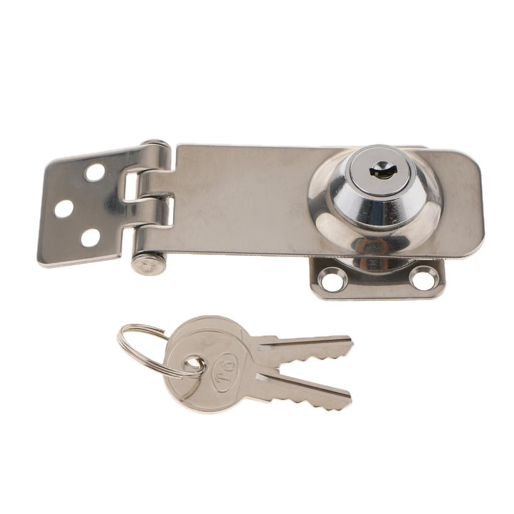 Stainless Steel - Self Locking Hasp Lock - Heavy Duty Marine Boat ...