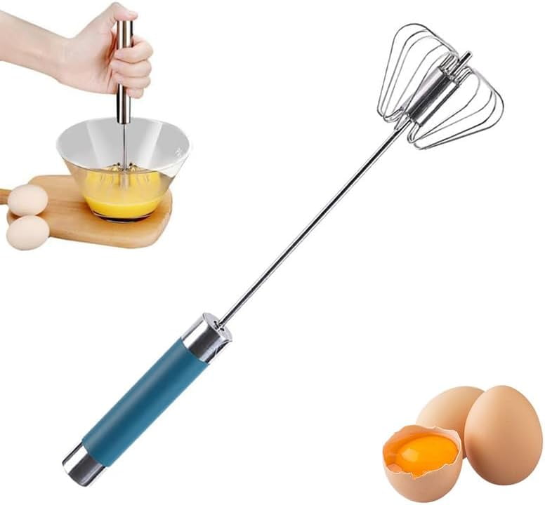 Stainless Steel Semi-Automatic Whisk, 2024 New Stainless Steel Egg ...