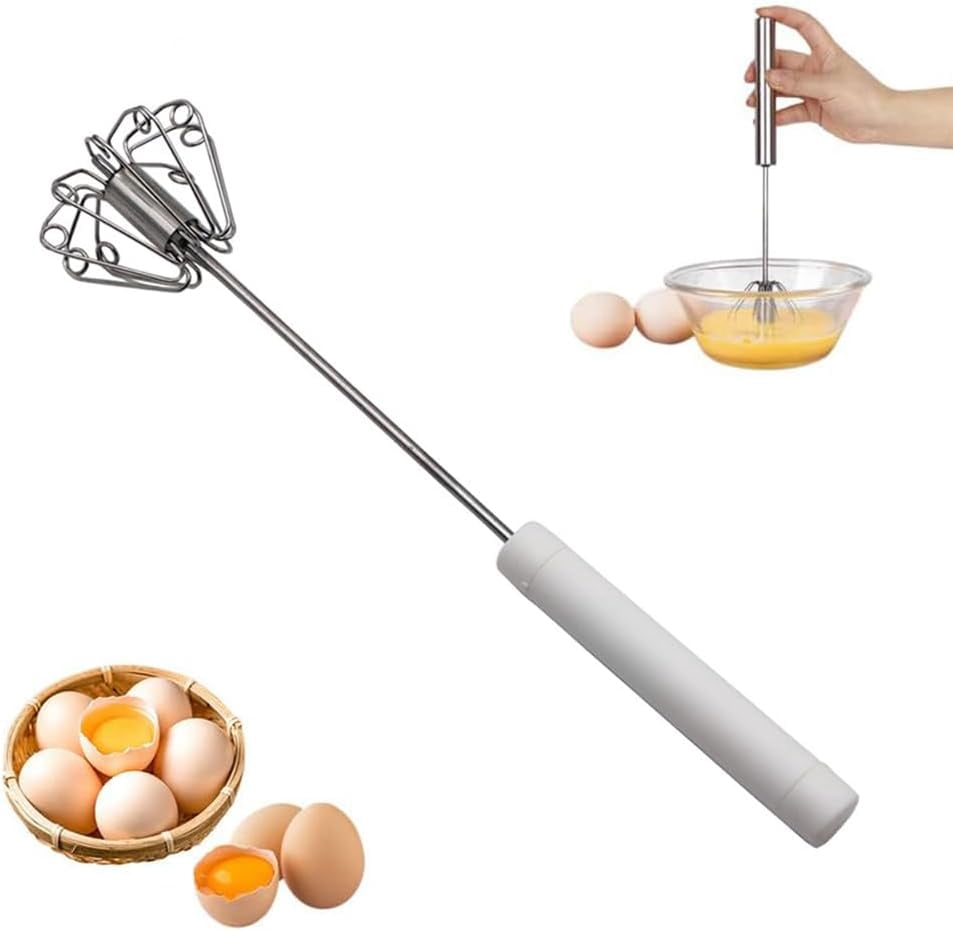 Stainless Steel Semi Automatic Whisk, 2025 New Egg Whisk Hand Push ...
