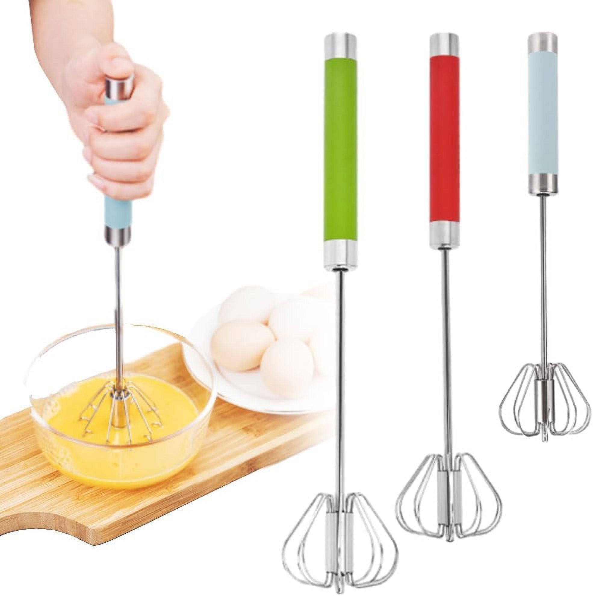 Stainless Steel Semi-Automatic Whisk, 2025 New Hand Push Rotary Whisk ...