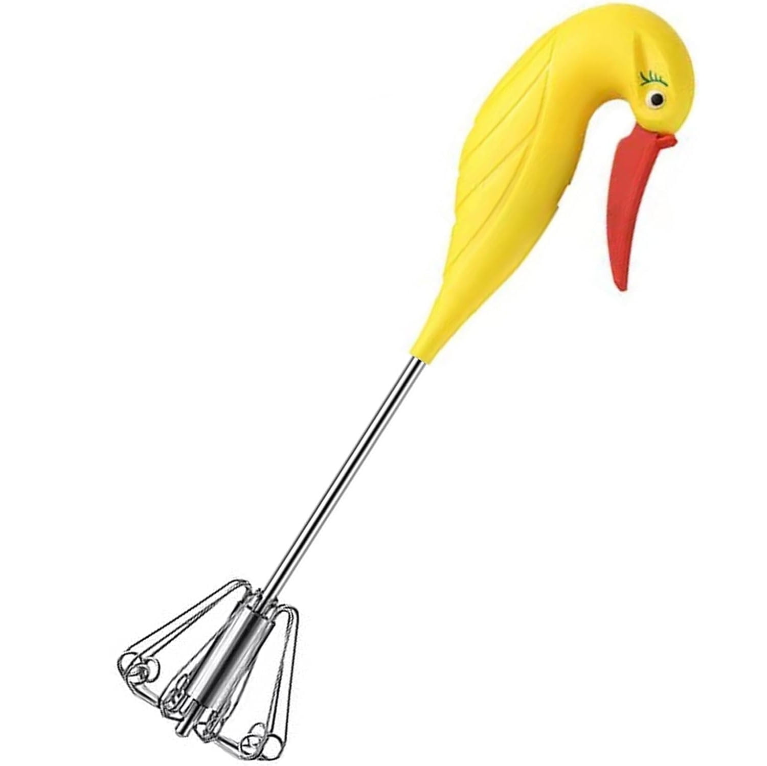 Stainless Steel Semi-Automatic Whisk, Egg Mixer Cream Spring, Dough ...