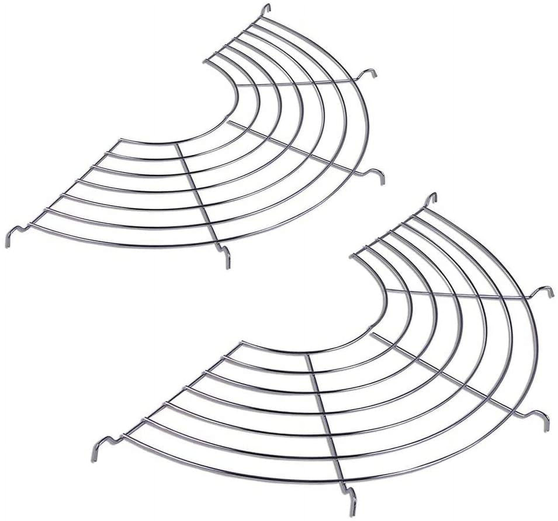 Stainless-Steel Semi-circular Oil Drain Rack – 2pcs Home Baking Cooking ...