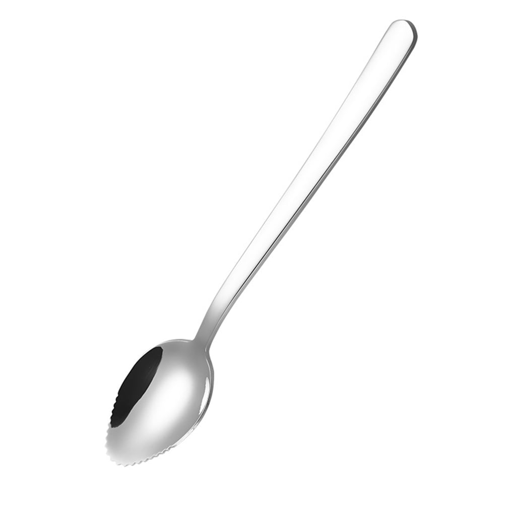 Stainless Steel Serrated Spoon Dessert Spoons Serrated Baby Fruit Puree ...