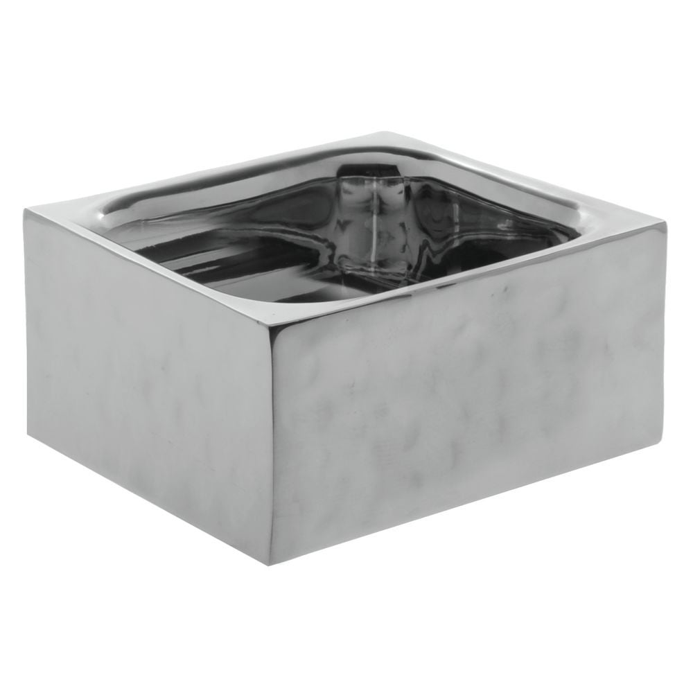 Stainless Steel Serving Pan With Double-Wall And Hammered Finish- 6"L x ...