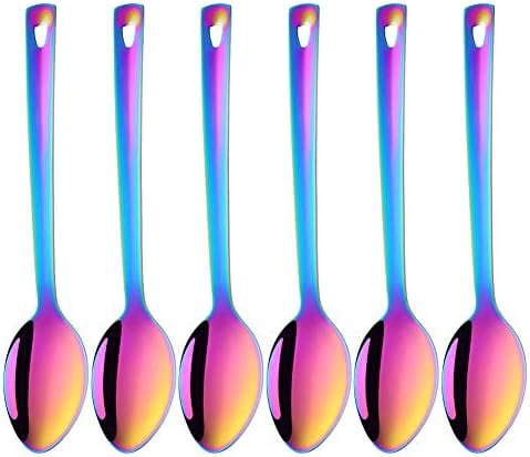 Stainless Steel Serving Spoons Set of 6, 13 Inch Catering Spoon, Long ...