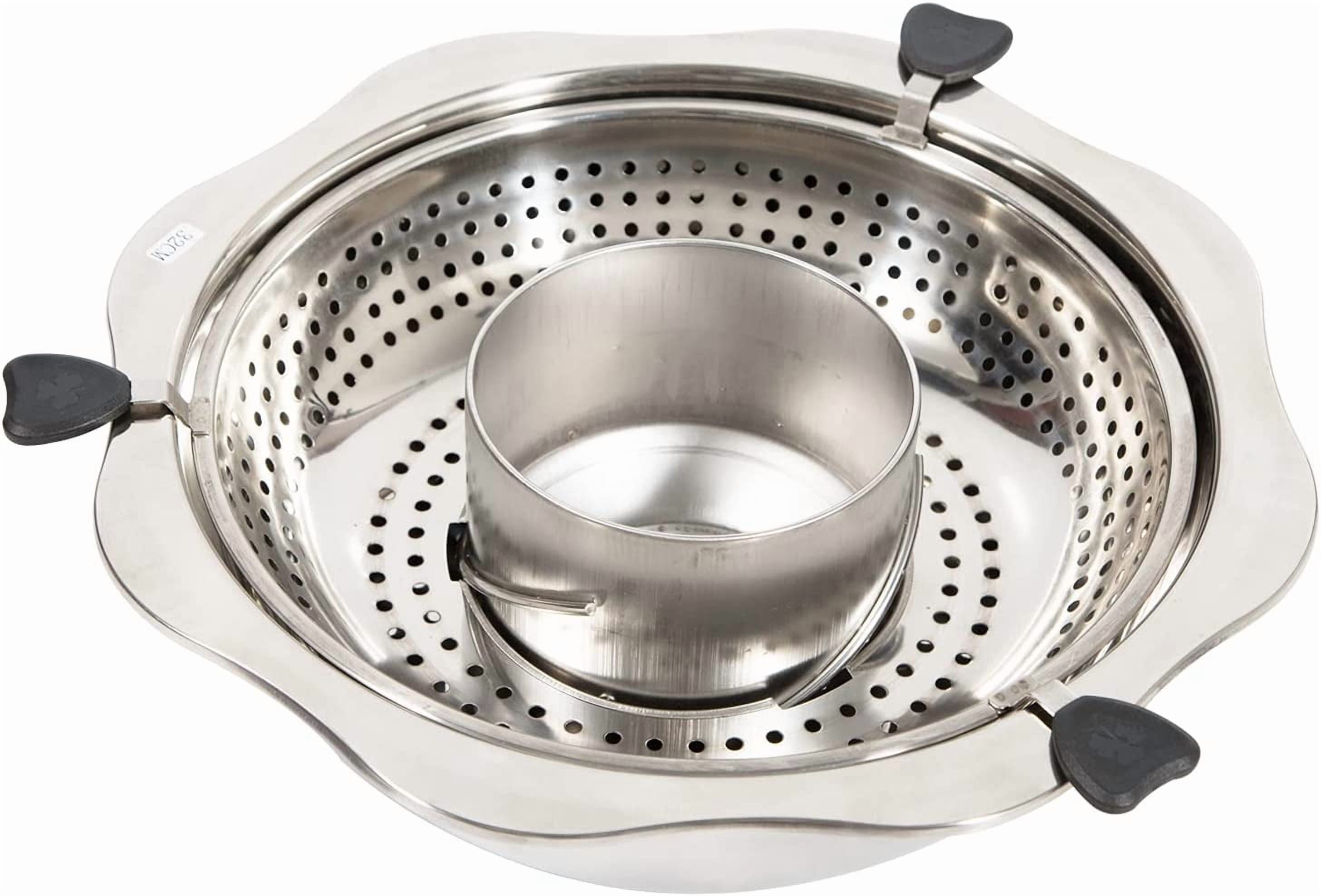 Stainless Steel Shabu Shabu Chinese Hot Pot,Rotating Hot Pot,12.6inch ...