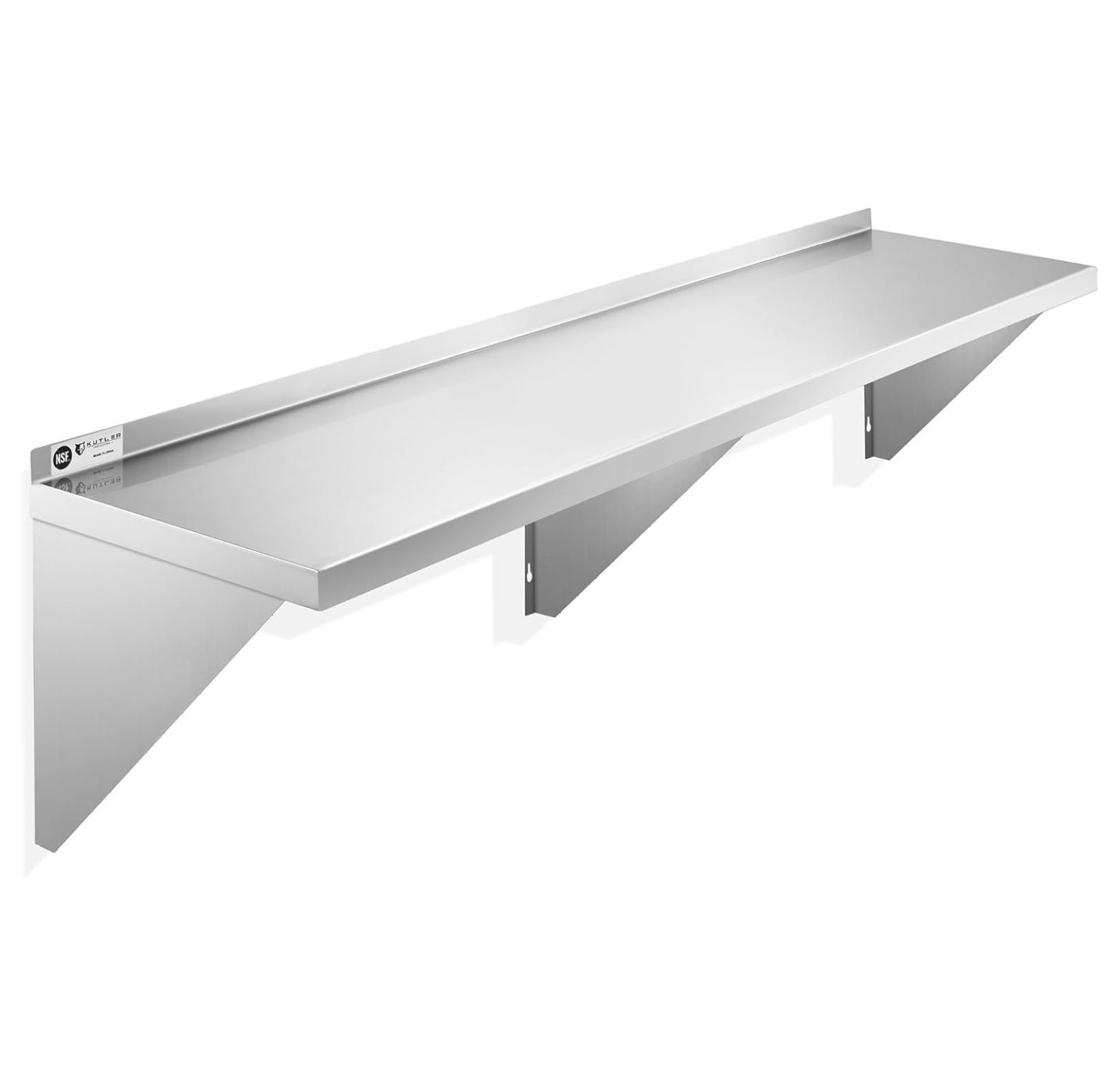 Stainless Steel Shelf - 18" x 72", NSF Wall Mount Shelves with ...