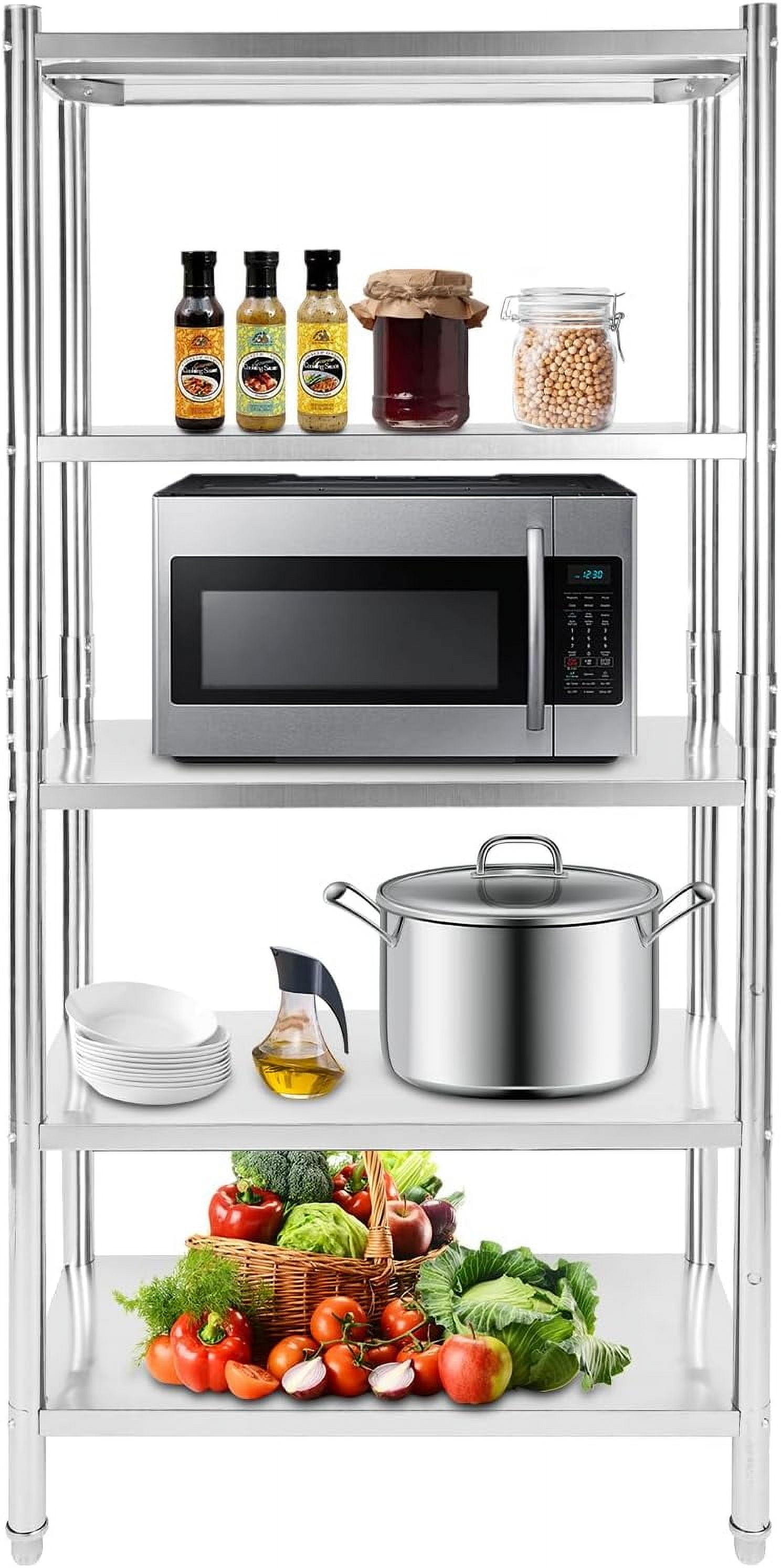 Stainless Steel Shelf Pantry Shelf Heavy Duty Kitchen Storage Rack ...