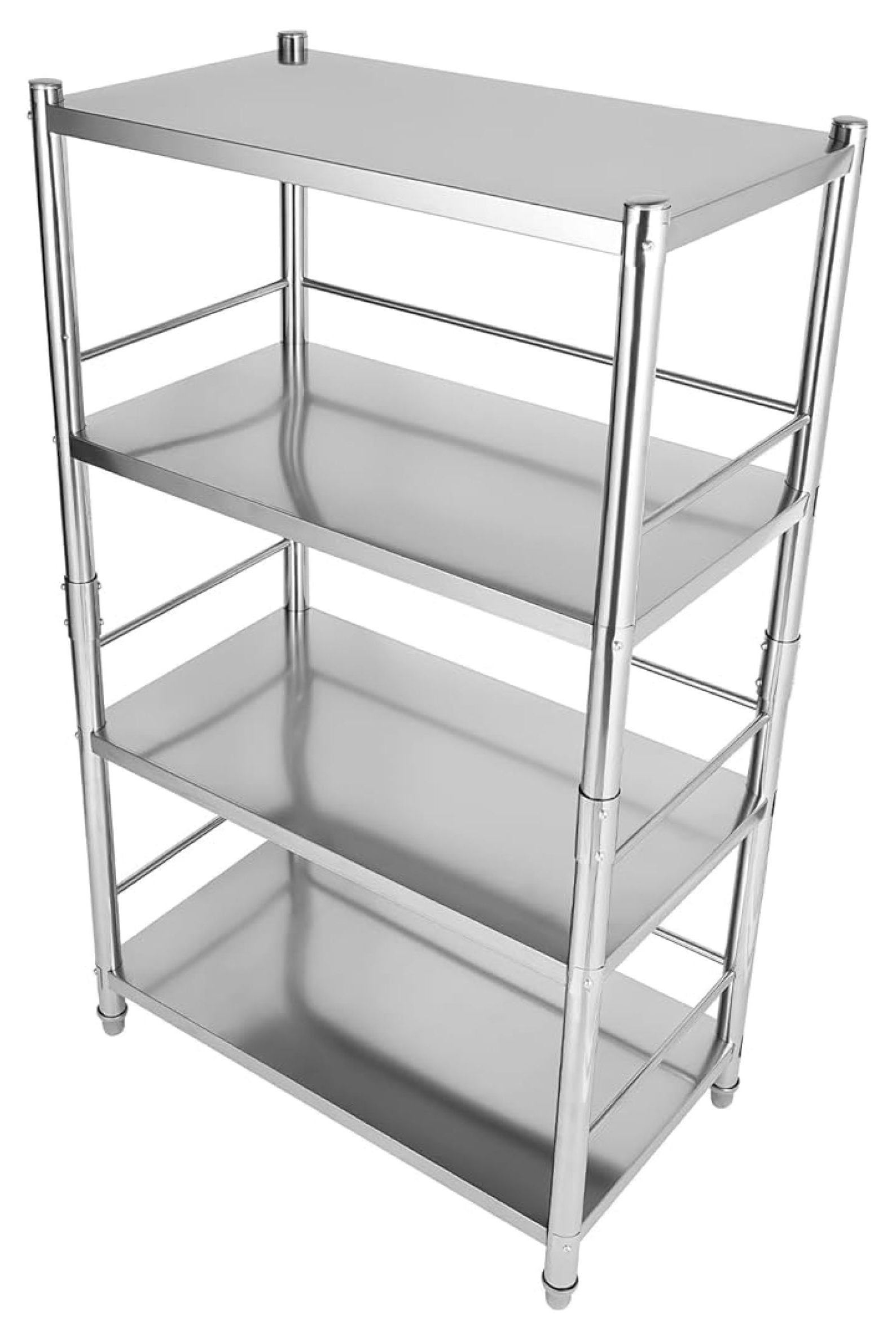 Stainless Steel Shelving, 4 Tier Adjustable Shelf Storage, Floor Sting ...