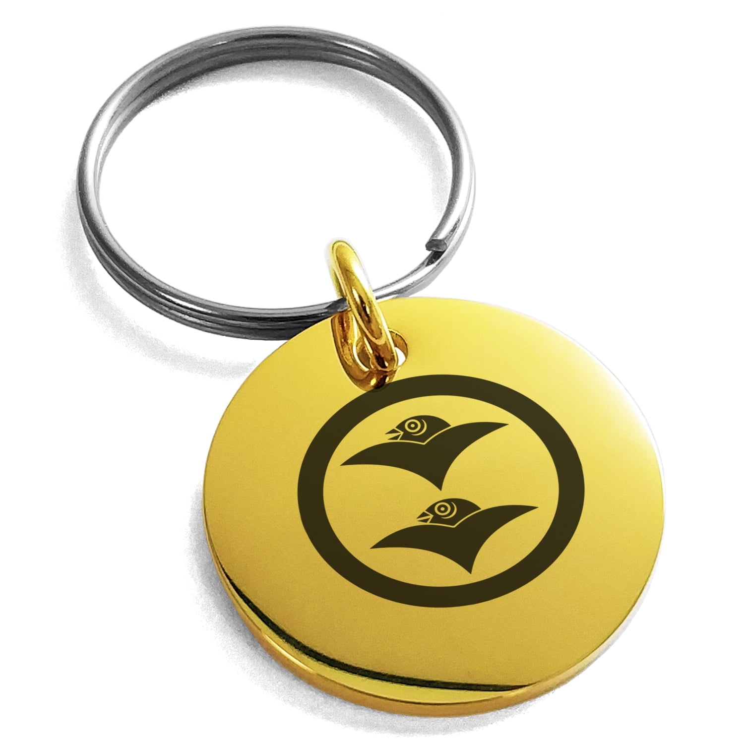 Tioneer Stainless Steel Shibata Samurai Crest Engraved Small Medallion ...