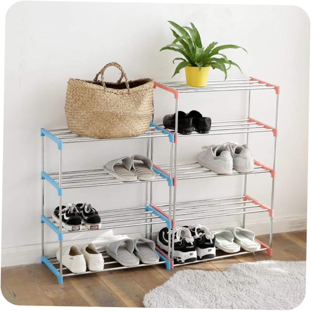 Stainless Steel Shoe Rack Organizer with Design Multi Function Storage ...