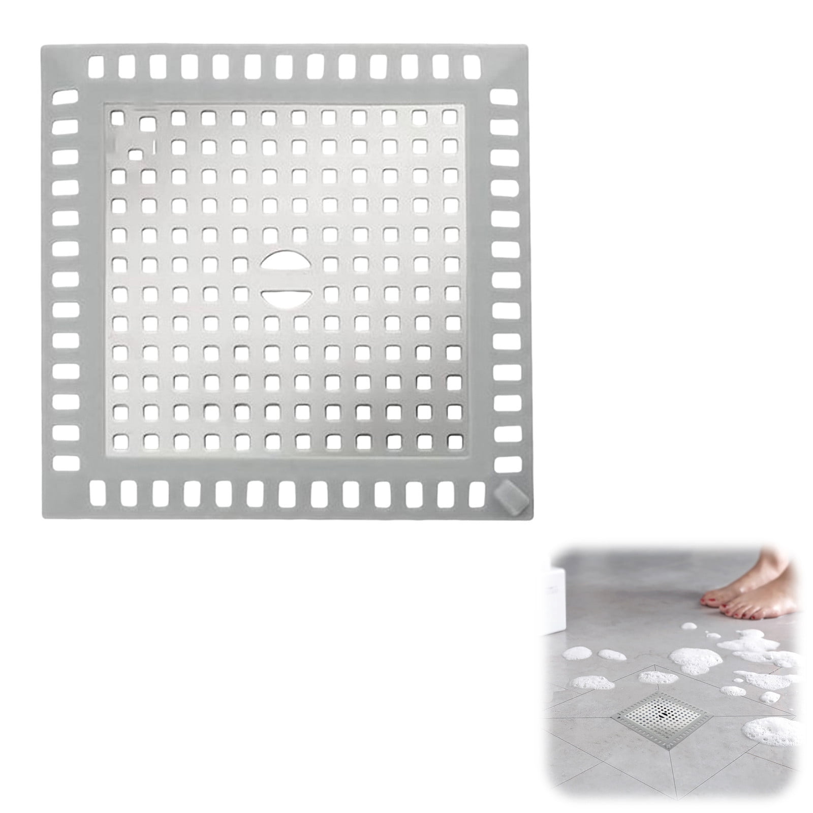 Stainless Steel Shower Drain Hair Catcher, Anti-Clog Drain Protector ...