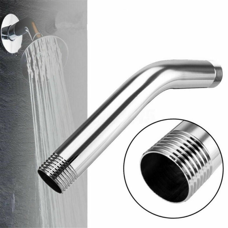 Stainless Steel Shower Head Extension Angled Shower Arm Extra Pipe 15cm ...