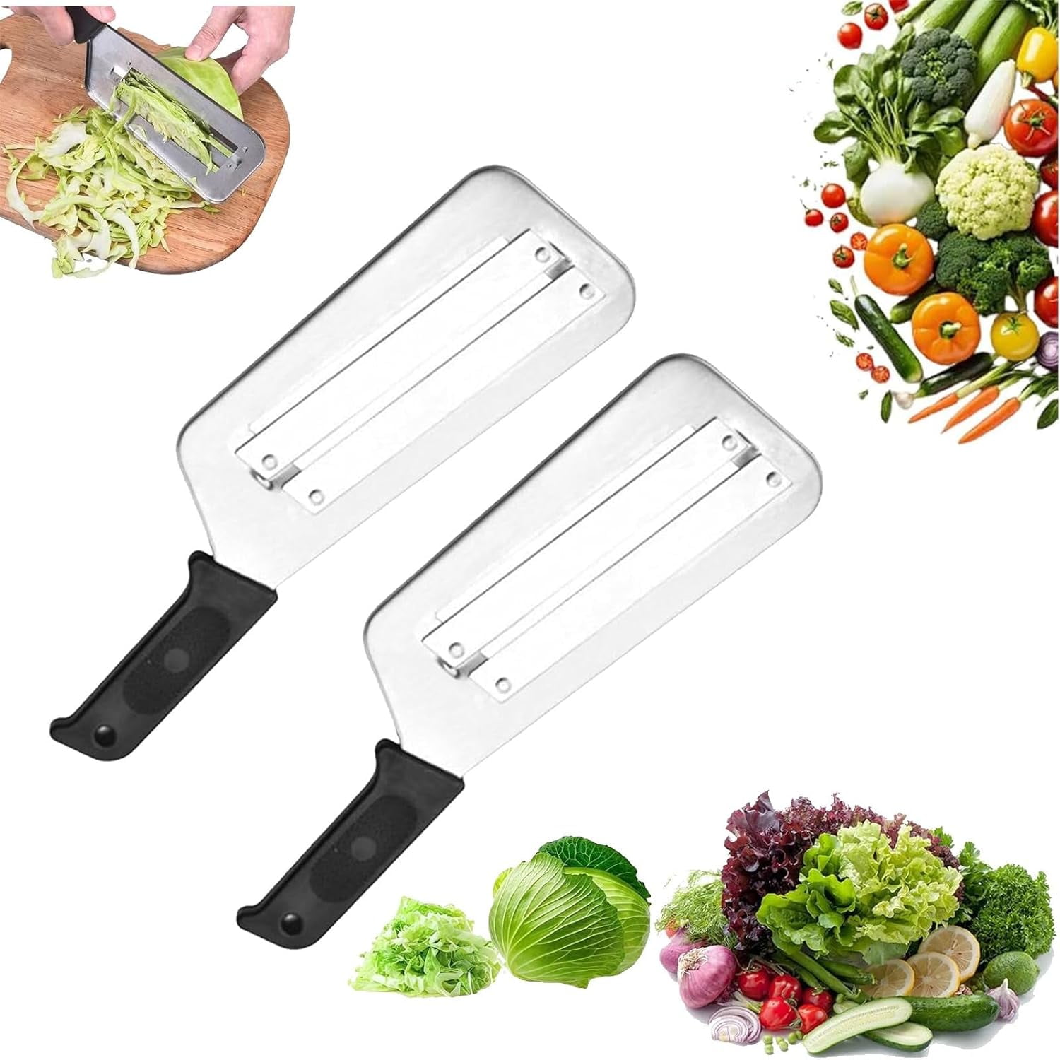 Stainless Steel Shredder Knife,Dual Blade Julienne Cutter, 2025 ...