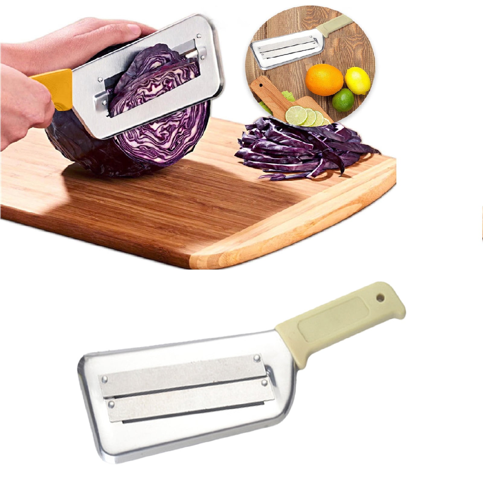 Stainless Steel Shredder Knife, Upgraded Dual Blade Julienne Cutter ...