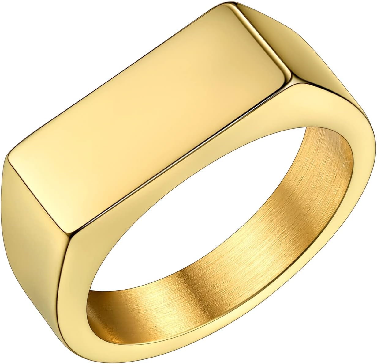 Stainless Steel Signet Ring for Men Women in Gold/Black/Silver/Vintage ...