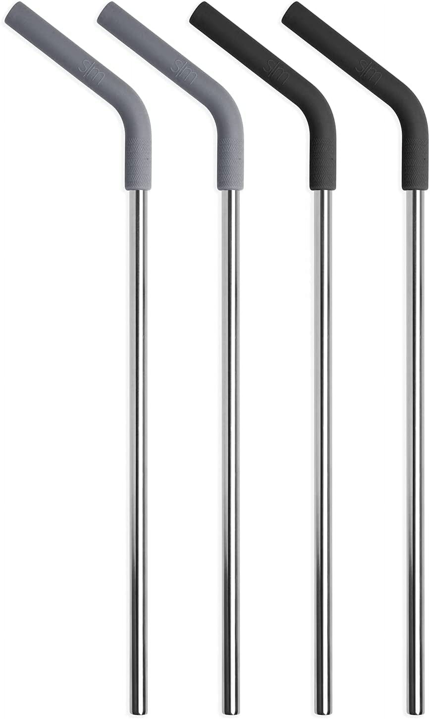 Stainless Steel with Silicone Tipped Reusable Straws | Toxin Free and ...