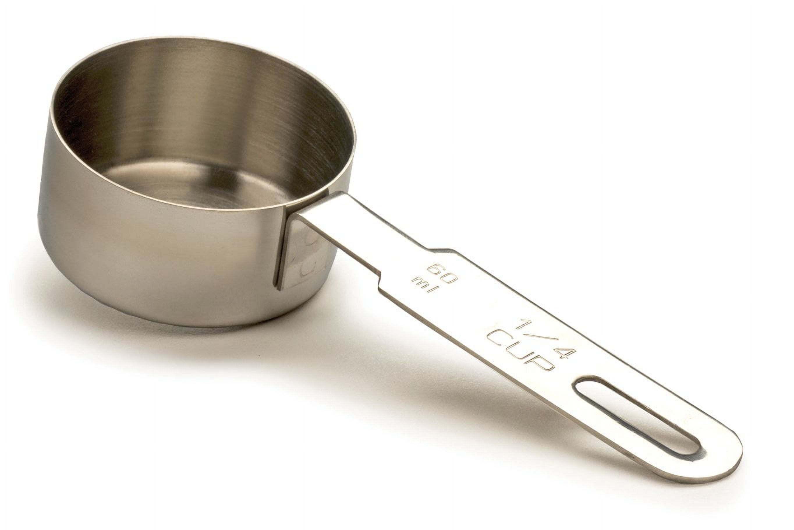 Stainless Steel Silver One-quarter Cup Measure 6.125x2.125x1.125 ...