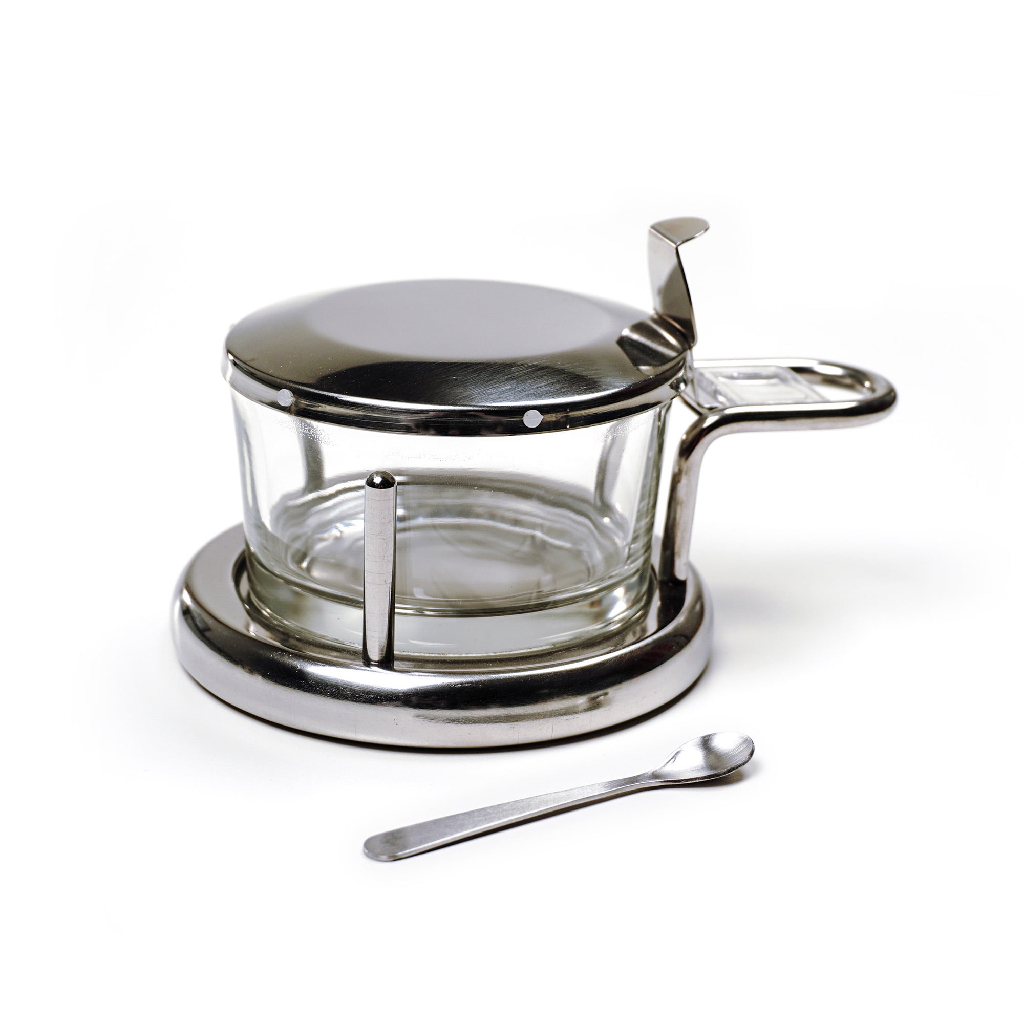 Walmart Stainless Steel Silver Salt Server with Spoon, 8 Ounce Capacity ...