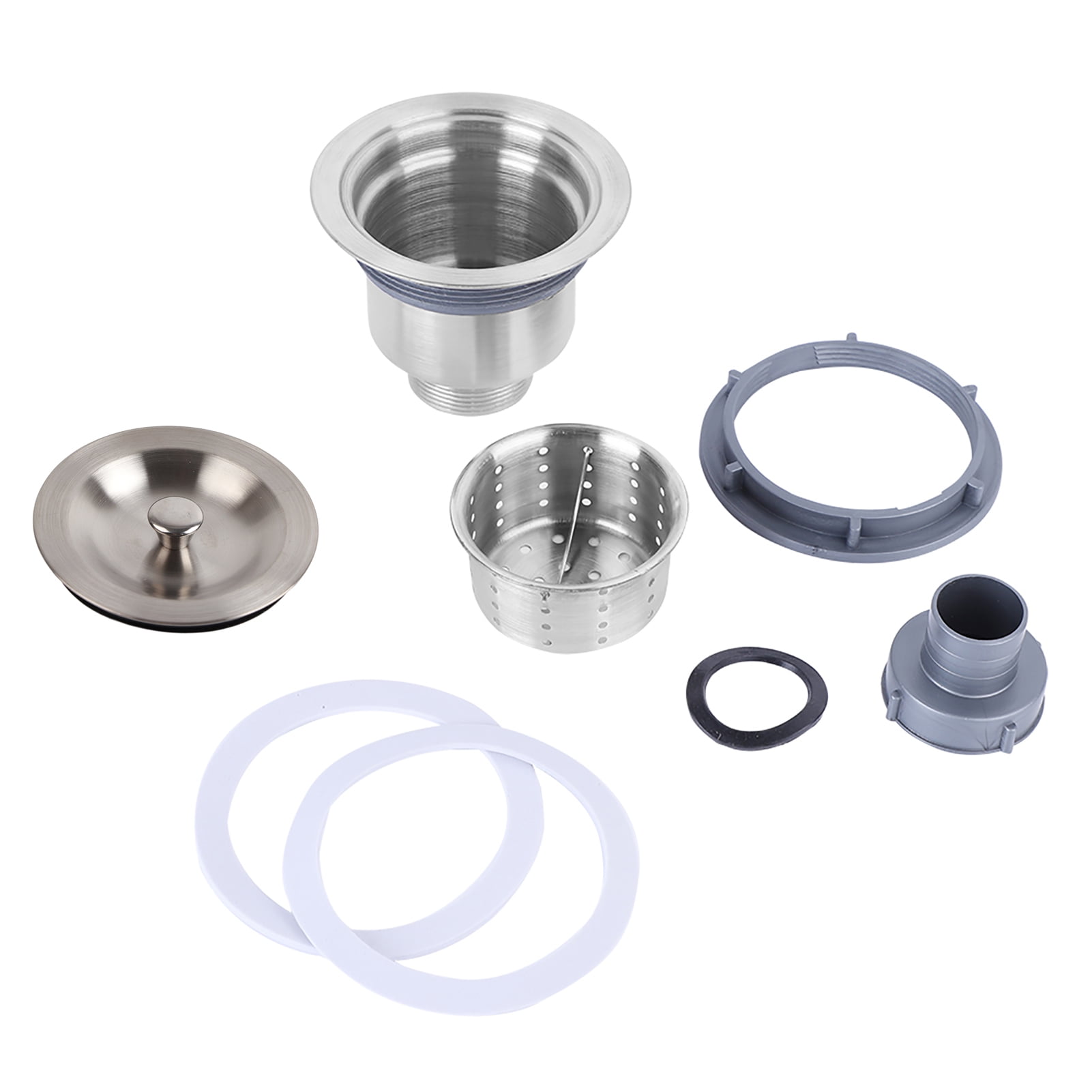 Stainless Steel Silver Sink Drains Sink Strainers Kitchen Drain Stopper ...