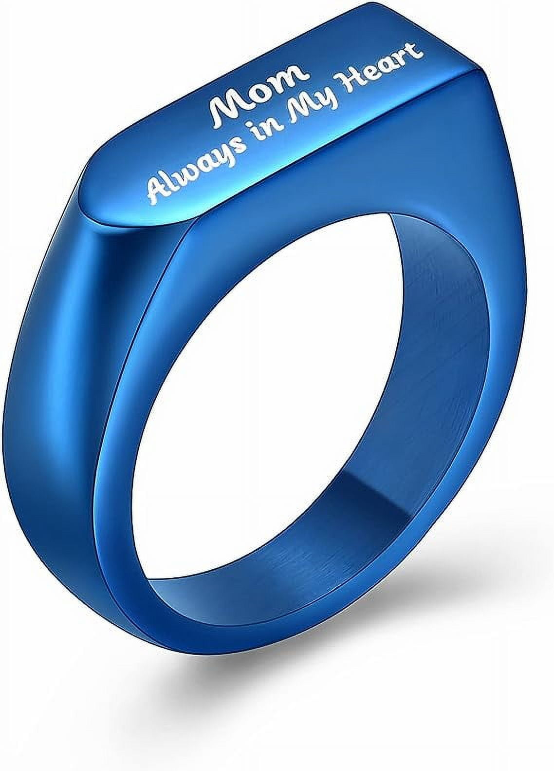 Stainless Steel Simple Style Cremation Urn Ring for Ashes for Women ...