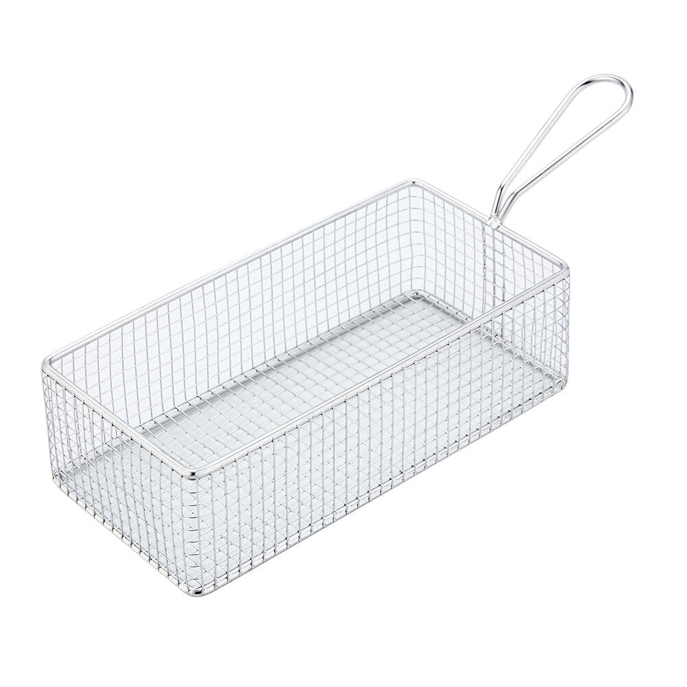 Stainless Steel Single Handle Mesh Fry Basket Filter with Ear Dense ...